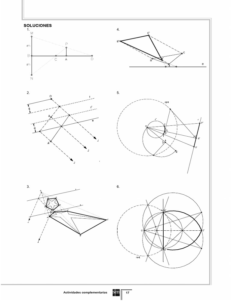 2BDT - FICHA04 - Transformaciones Geometricas - SOL | PDF