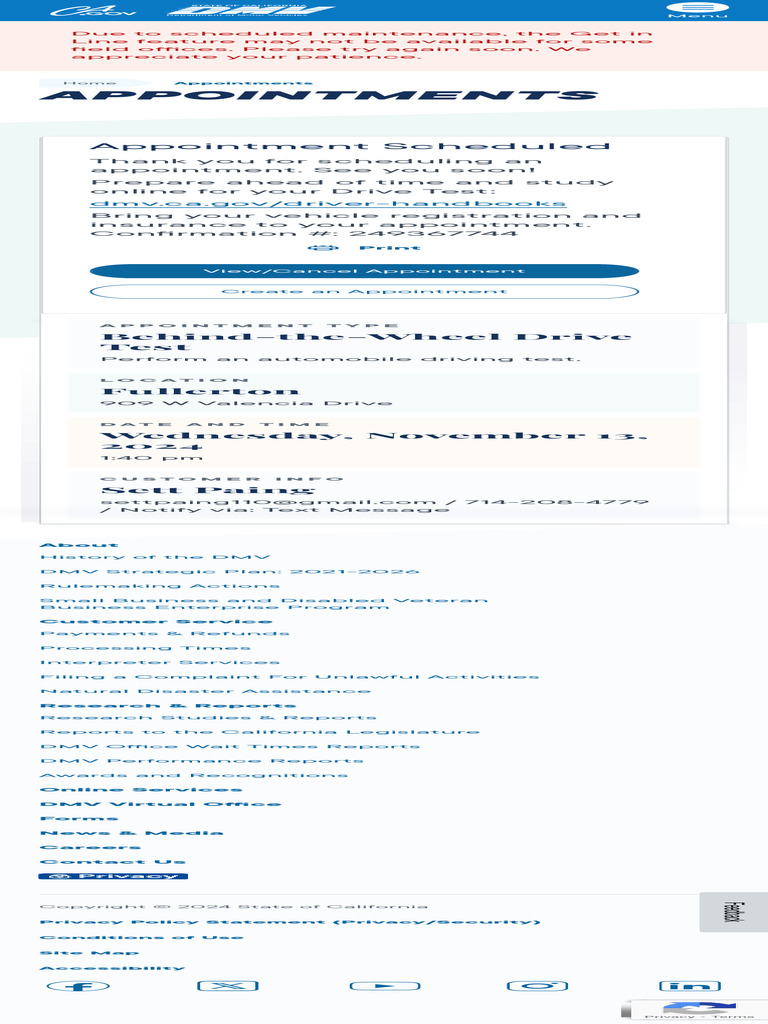 Appointments - Confirmation | PDF