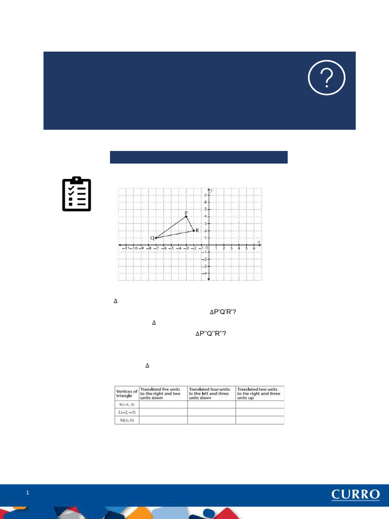 Grade 9 Topic 21 Transformation Geometry Worksheet | PDF | Cartesian ...