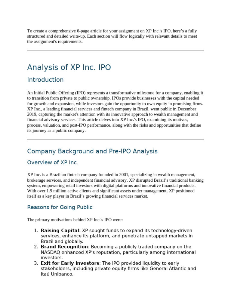 Document (22) | PDF | Initial Public Offering | Valuation (Finance)