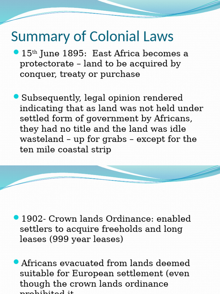 Class 3 Summary of Colonial Land Holding, Post Independence & New ...
