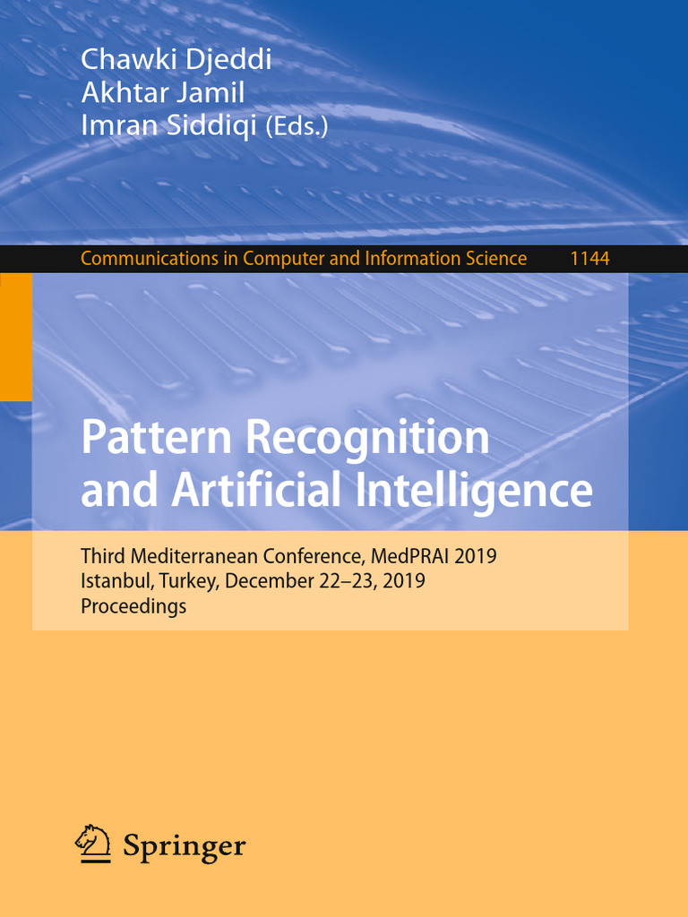Pattern Recognition and Artificial Intelligence: Chawki Djeddi Akhtar Jamil Imran Siddiqi | PDF ...