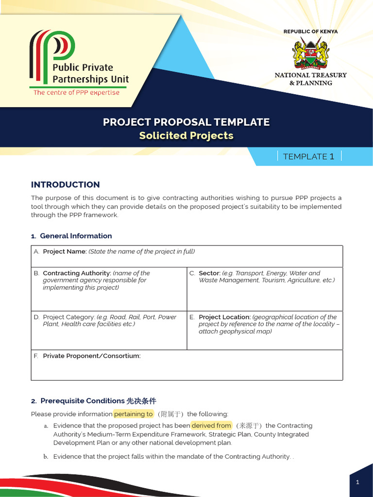 Project Proposal Template | PDF | Public–Private Partnership | Debt