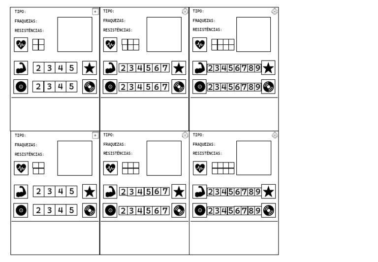 Fichas Pokémon Blank | PDF