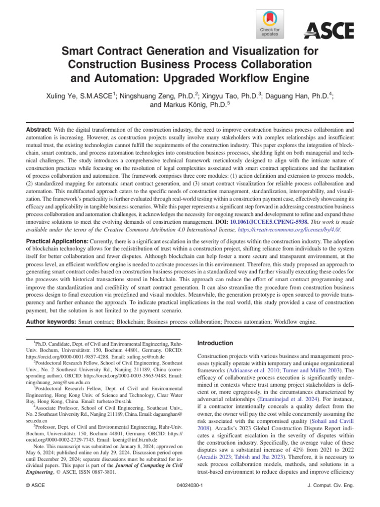 Smart Contract Generation and Visualization For Construction Business ...