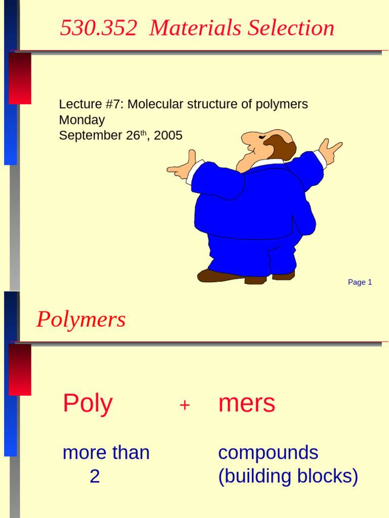 07structure and Elasticity of Polymers | PDF | Polymers | Cross Link