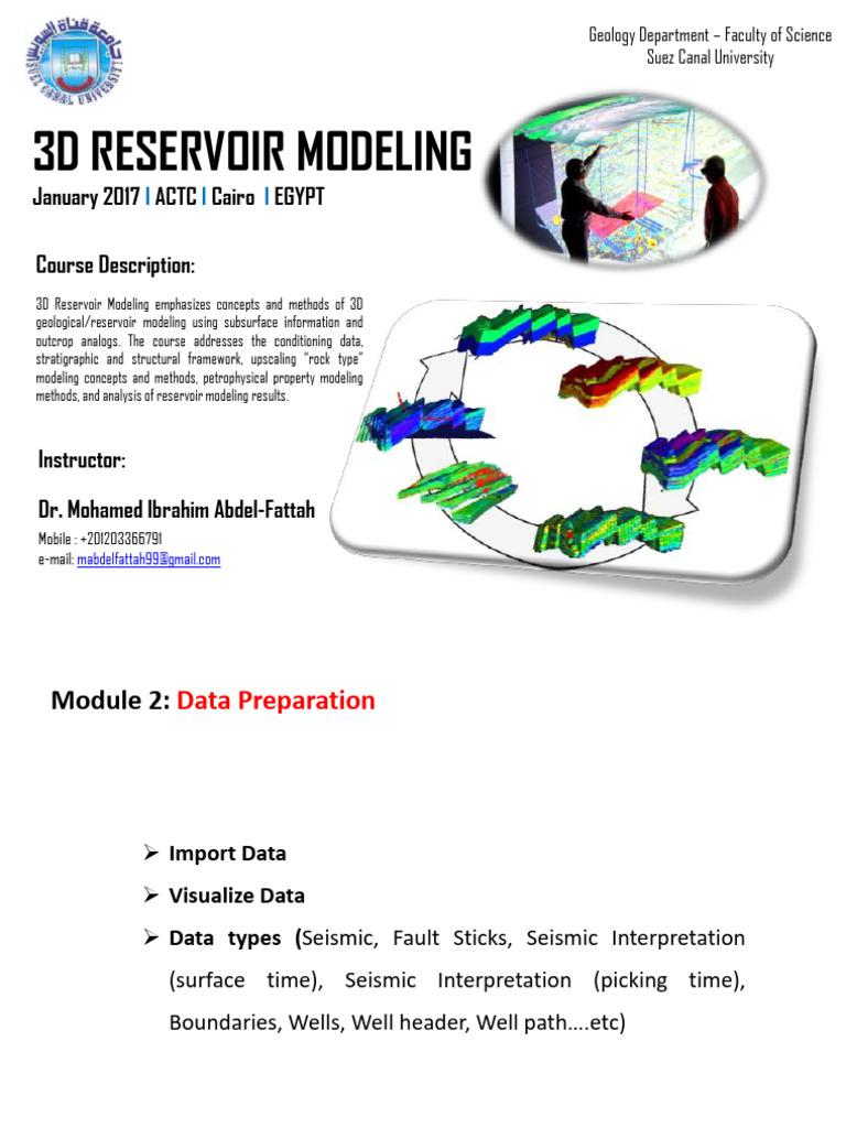3D Reservoir Modeling Course - M2 A | PDF