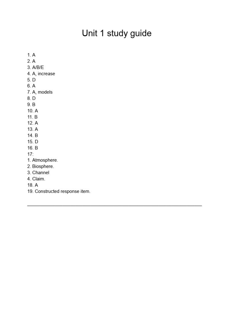 Study Guide Pdf