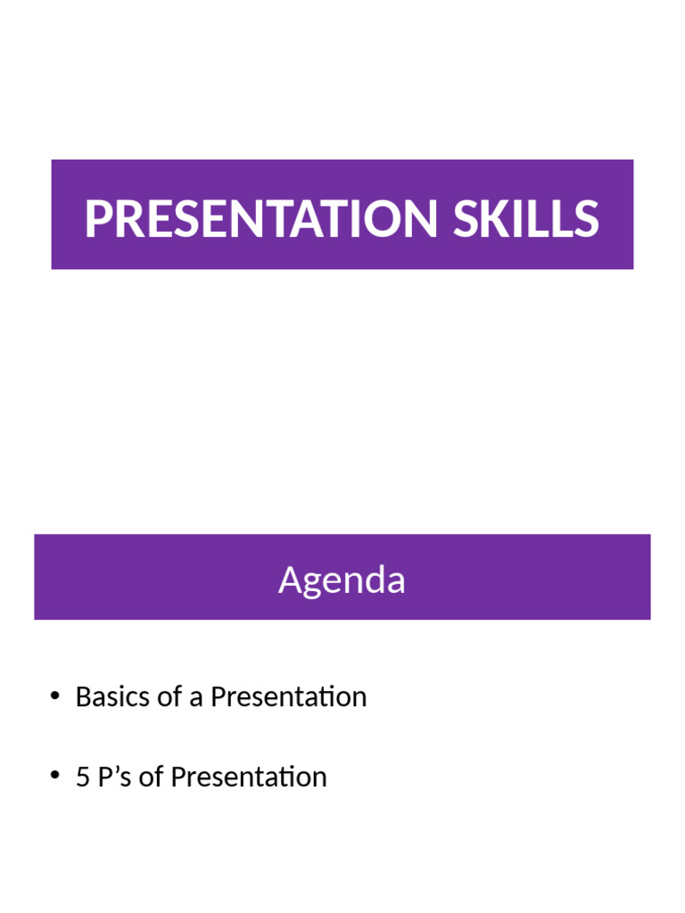 5 Ps of Presentation Skills | PDF | Image | Human Communication