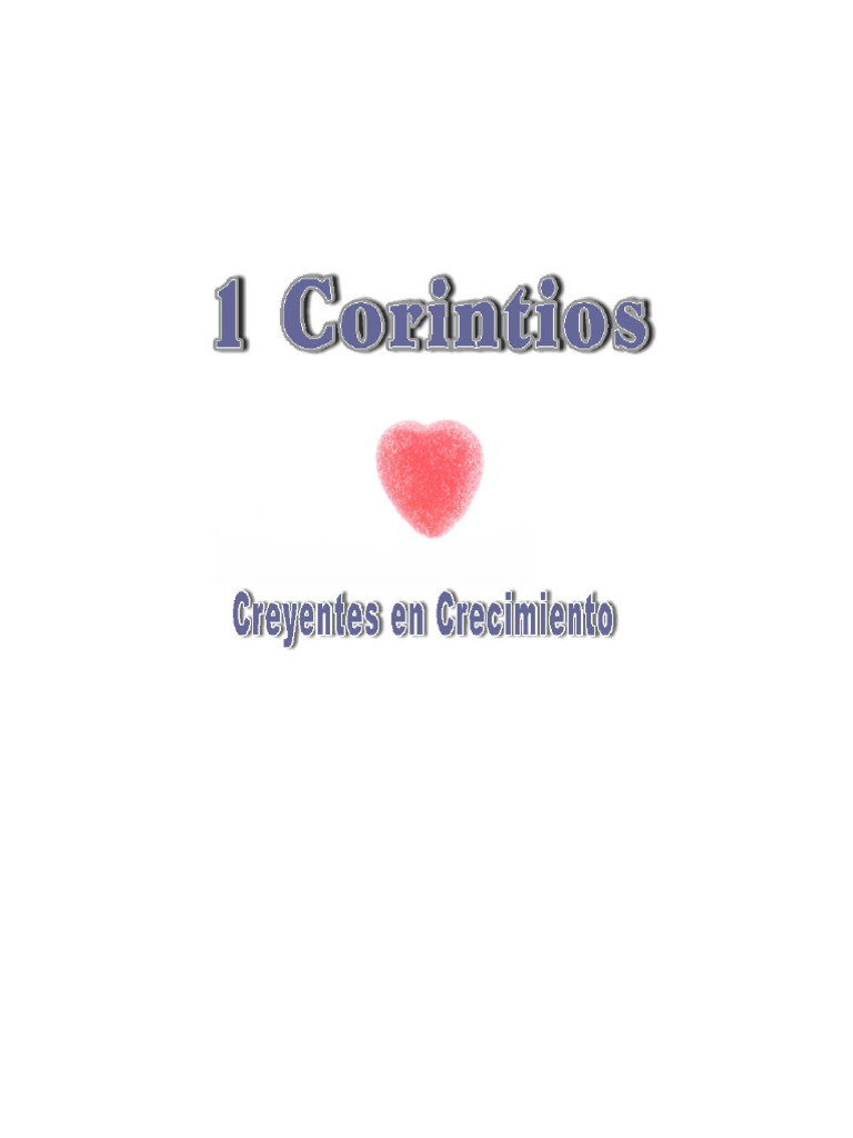 1 Corintios para Creyentes en Crecimiento | PDF | Cristo (título ...