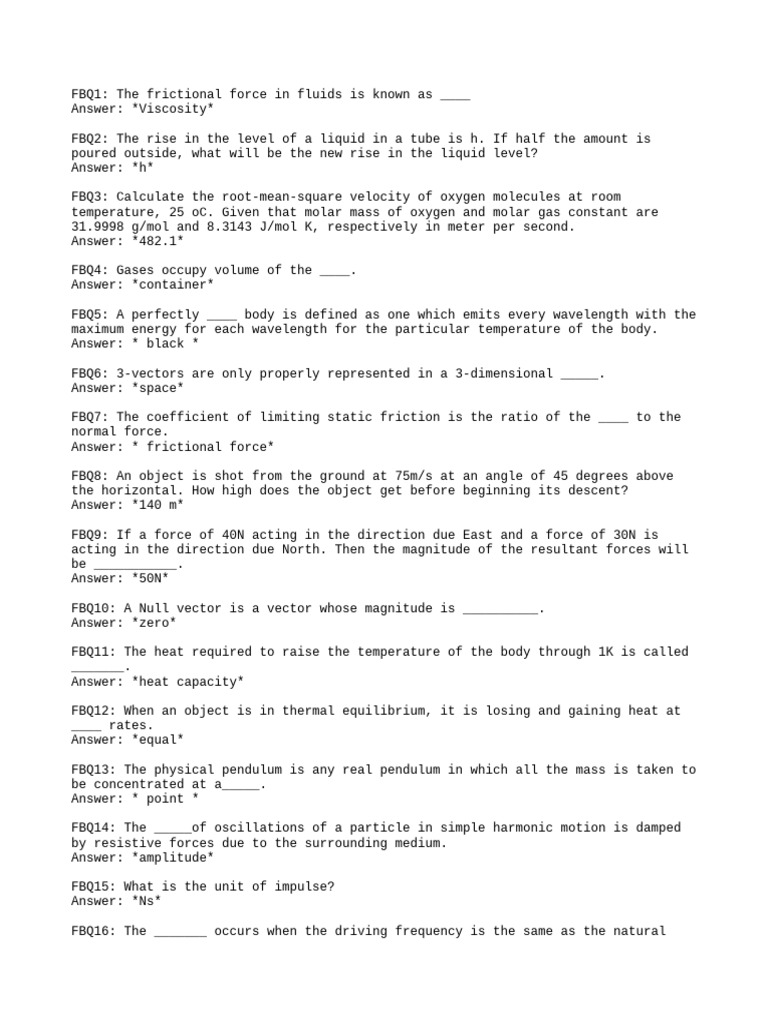 PHY101 | PDF | Force | Gases