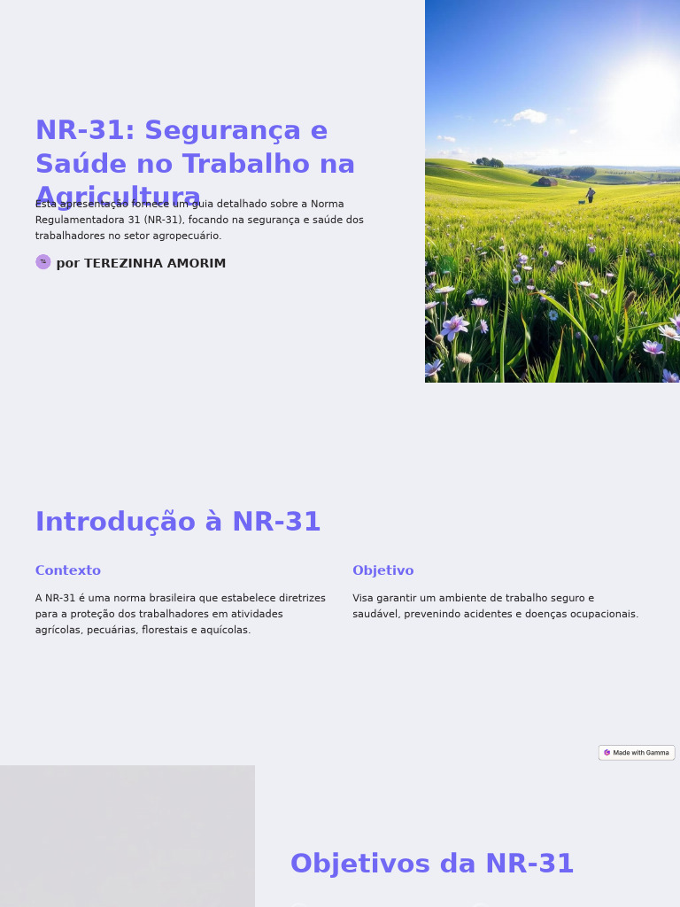 NR-31: Segurança no Trabalho Agropecuário | PDF | Agricultura
