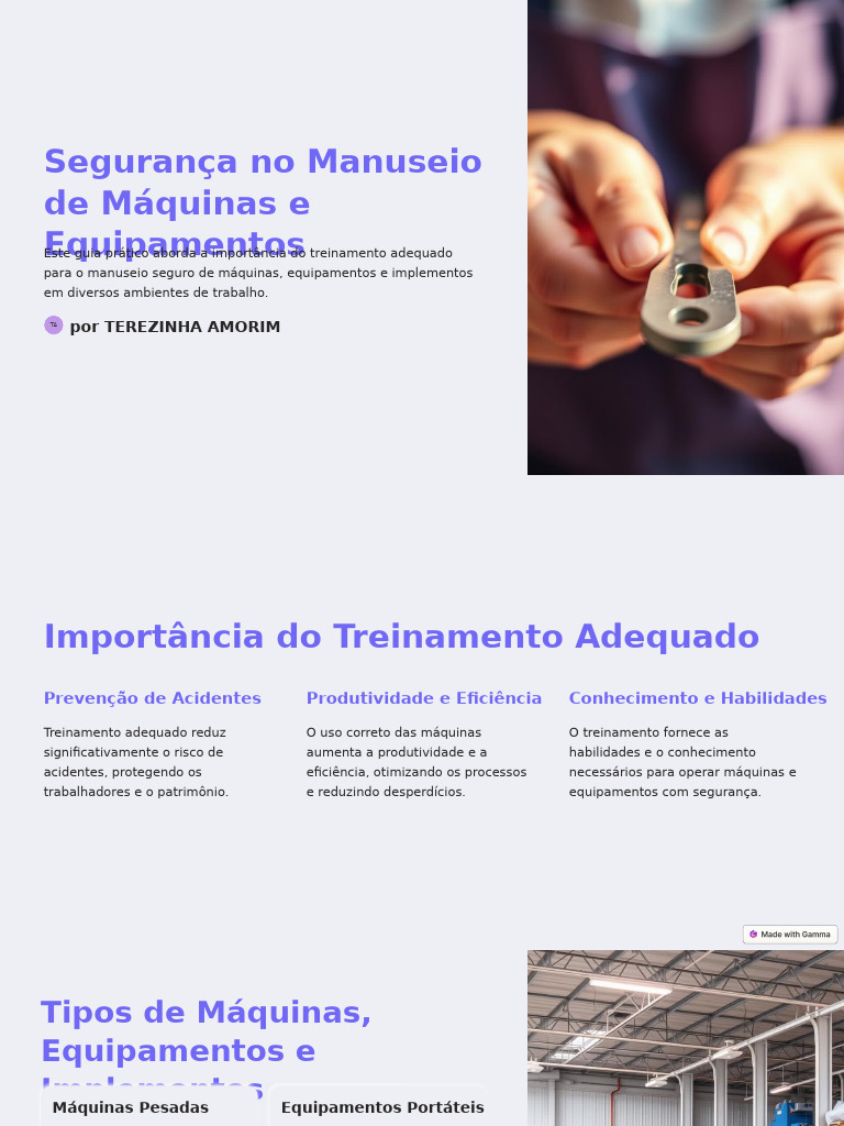 Segurança no Manuseio de Máquinas | PDF | Comunicação | Laboratórios
