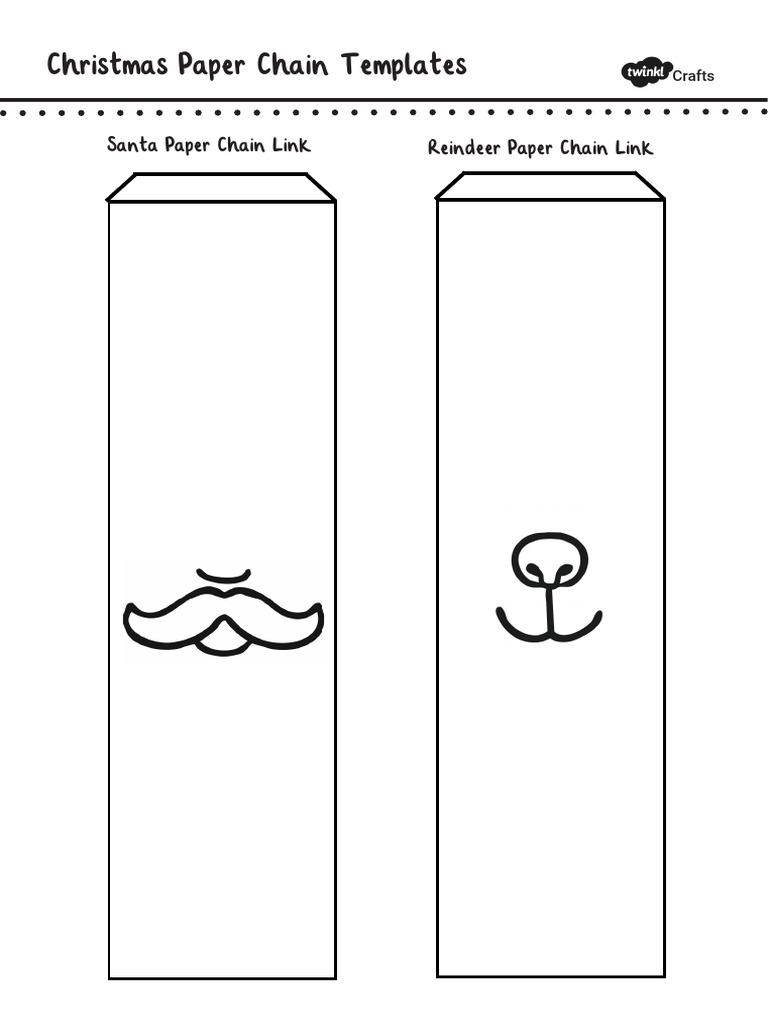 Christmas Paper Chain Templates | PDF