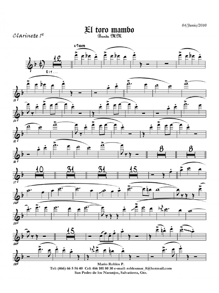 130 - El Toro Mambo - Banda MM | PDF