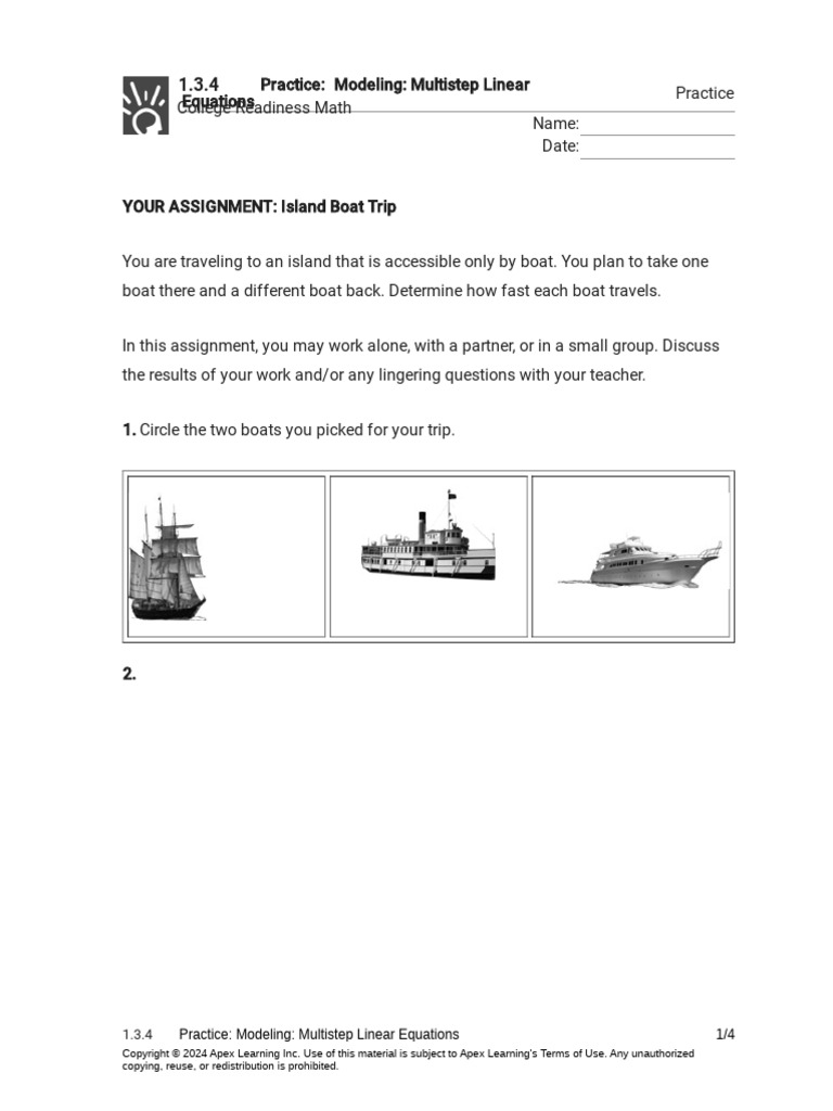 134 Practice Modeling Multistep Linear Equations Practice Pdf 2135