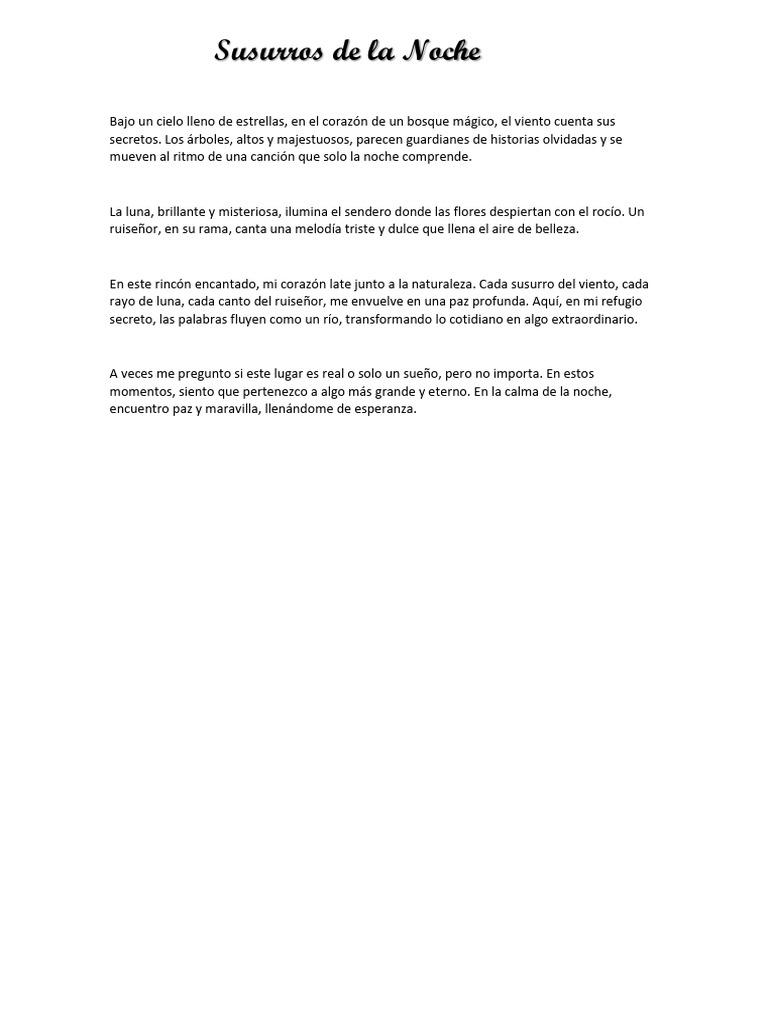 Susurros de La Noche | PDF