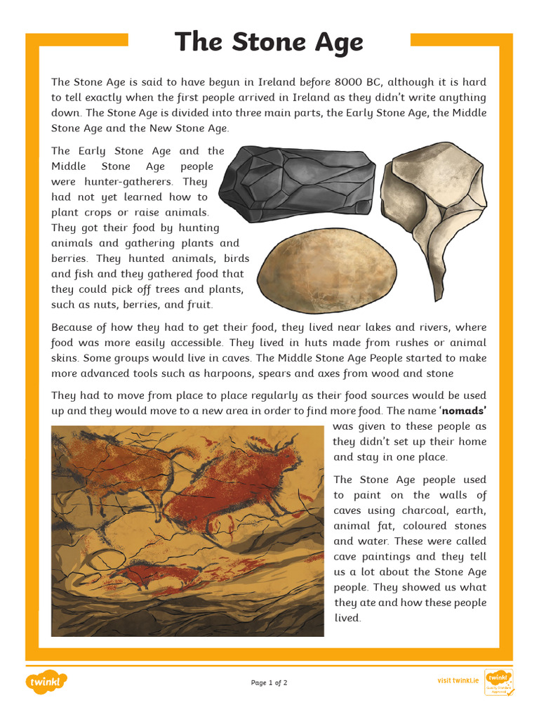 Roi T 20162972 The Stone Age Fact File English - Ver - 1 | PDF ...