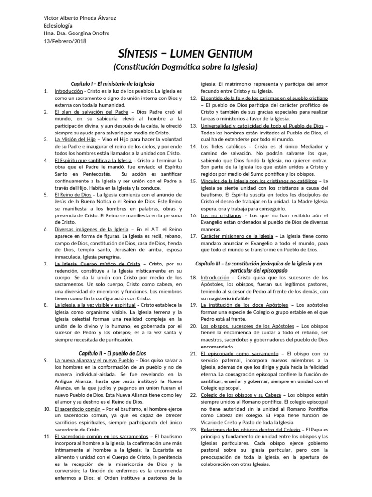 Eclesiología según Lumen Gentium | PDF | Iglesia Católica | Cristo (título)