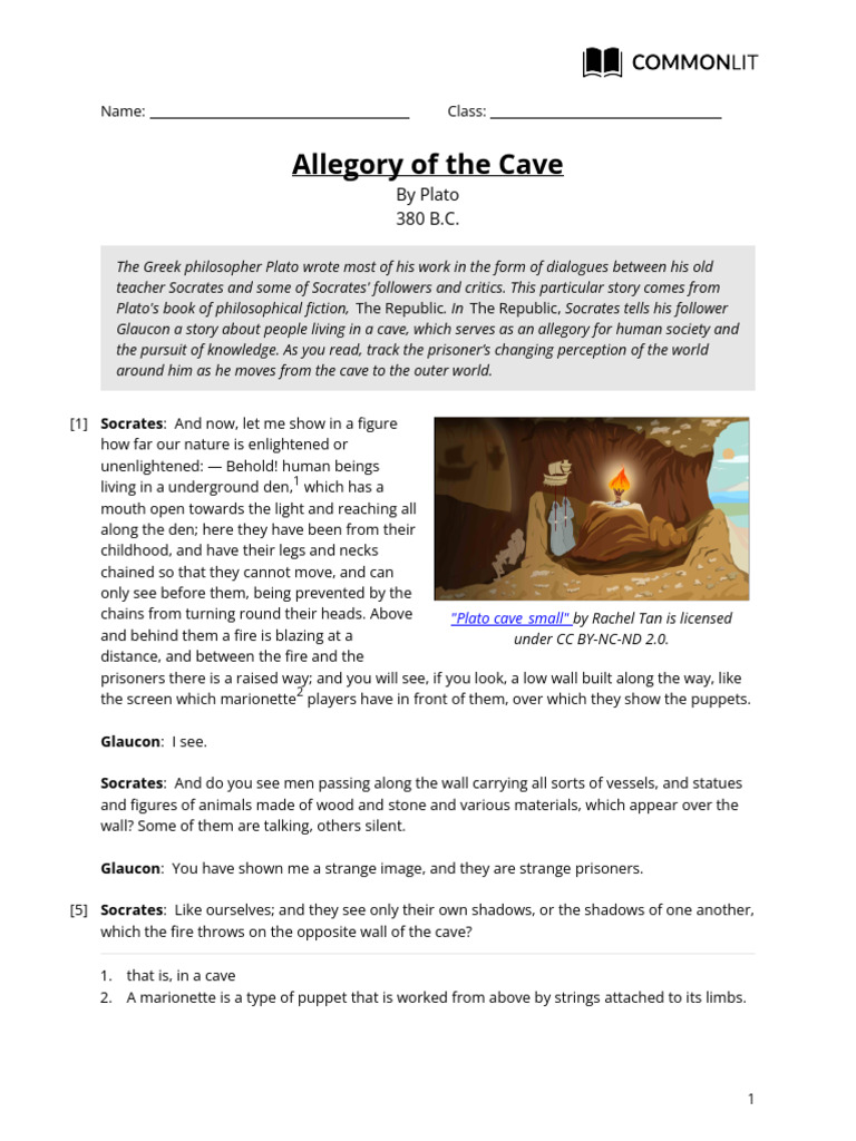 Plato's Allegory of the Cave Explained | PDF | Socrates | Knowledge