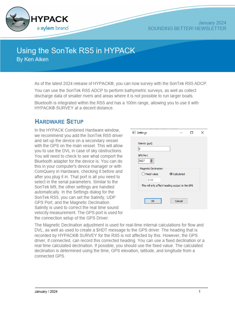 Using Sontek rs5 - Ken Aiken | PDF | Global Positioning System | Computing