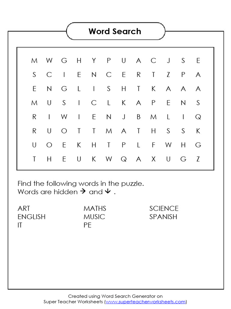 Grade 5 Word Search Worksheet | PDF | Word Search | Word Puzzles