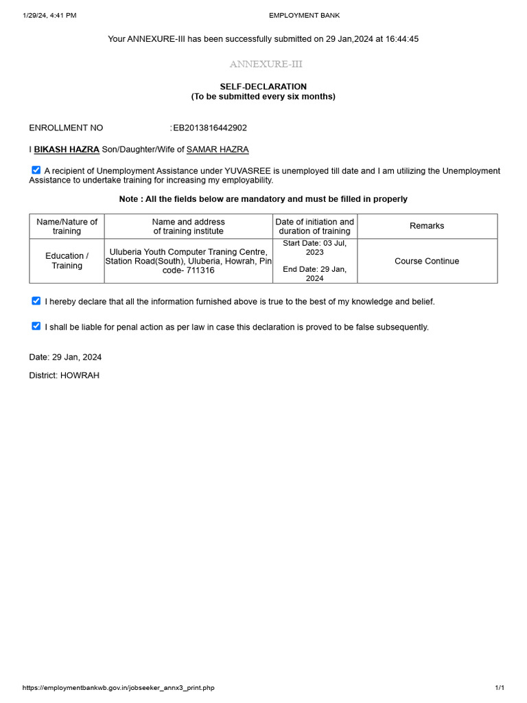 anex 3 EMPLOYMENT BANK | PDF