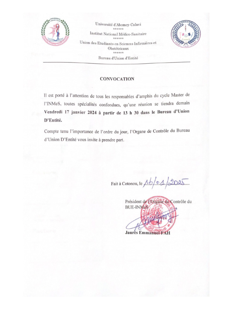 Université d'Abomey-Calavi | PDF
