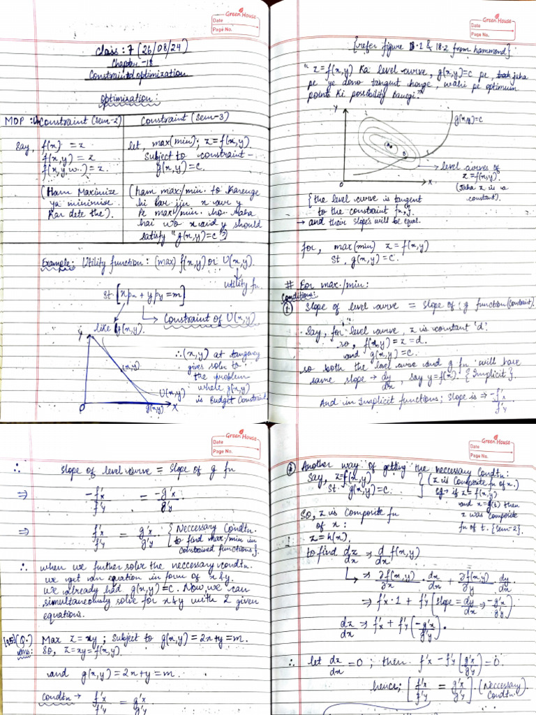 Advance Mme (Constrained Optimization) | PDF