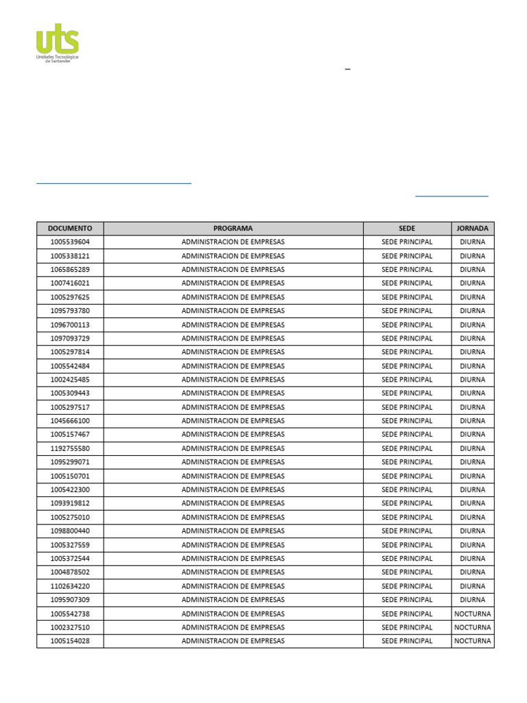 Primer Listado de Admitidos Programas de Modalidad Presencial 2025 1 | PDF | Ingeniería