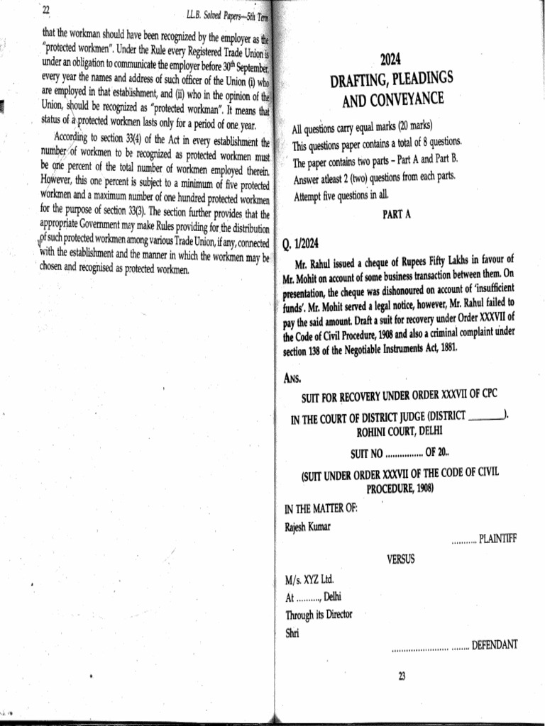 2024 Drafting PYQ | PDF