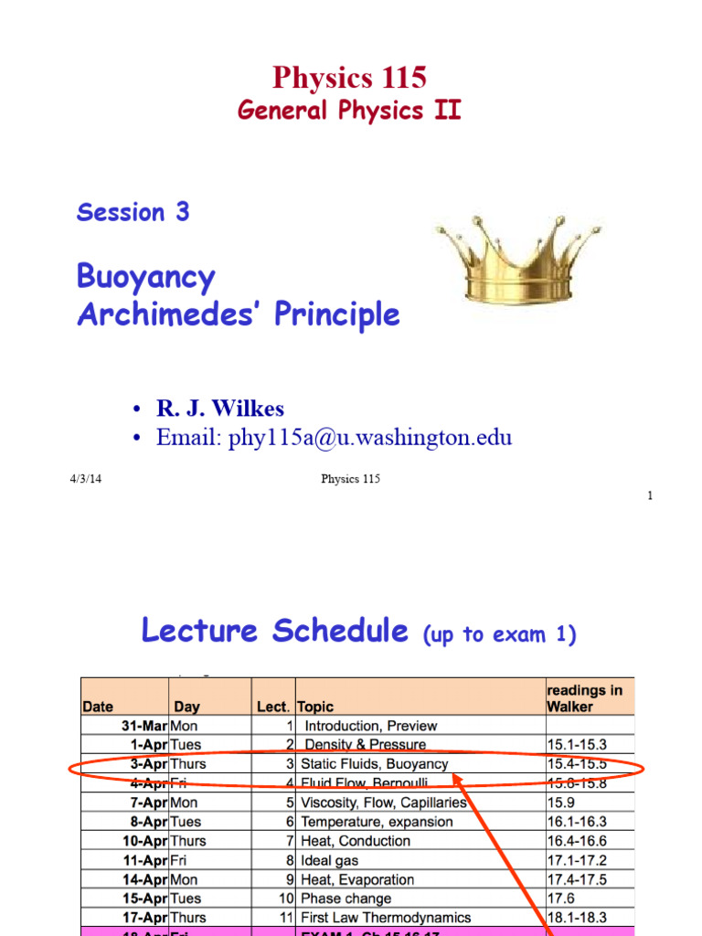 Fluid Mechanics Ppt | PDF | Buoyancy | Density