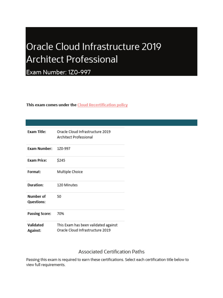 Oracle Cloud Solutions Infrastructure 997 | PDF | Cloud Computing ... Oracle Cloud Solutions Infrastructure 997 | PDF | Cloud Computing ...