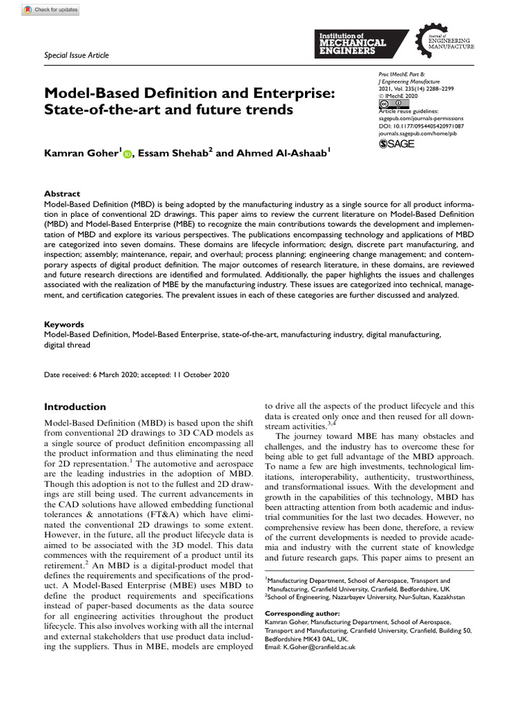 Model-Based Definition and Entrprise-2020 | PDF | Interoperability ...