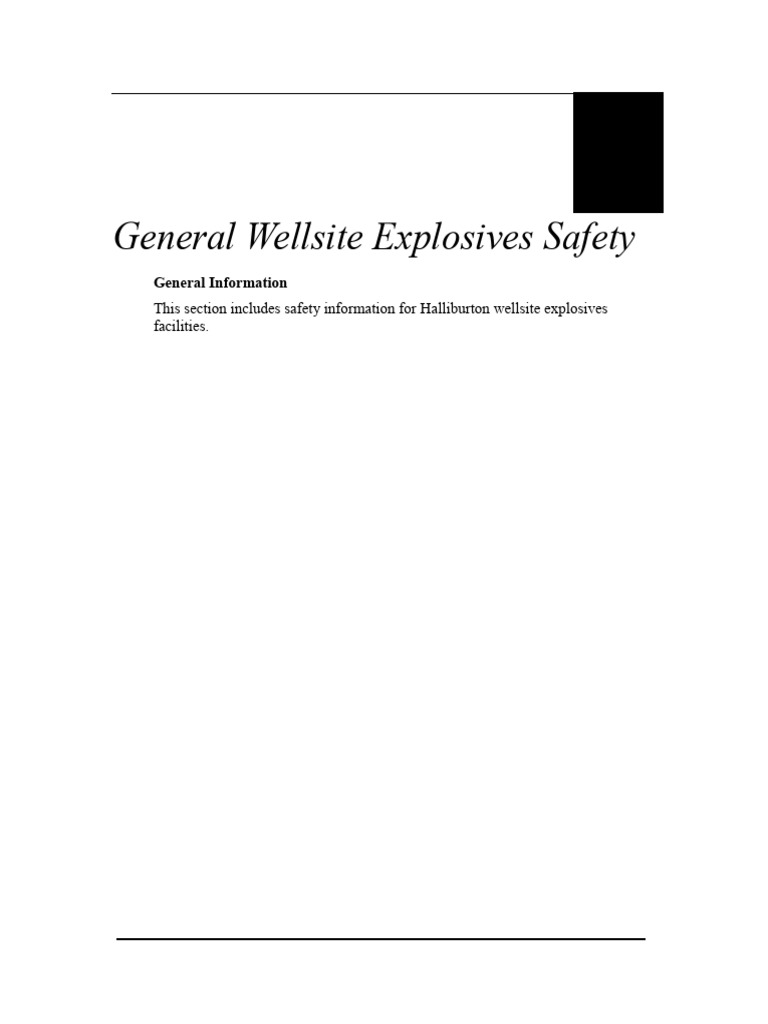 Halliburton Wellsite Explosives Safety Guide | PDF | Seal (Emblem) | Safety