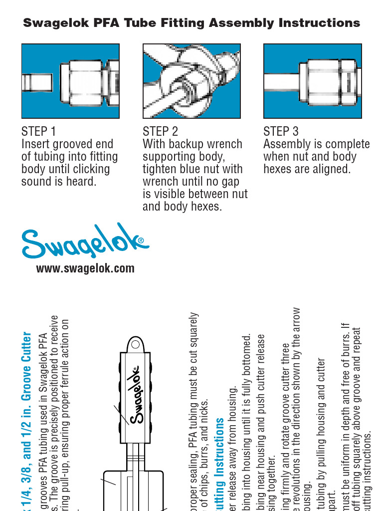 Swagelok PFA Tube Fitting Guide | PDF