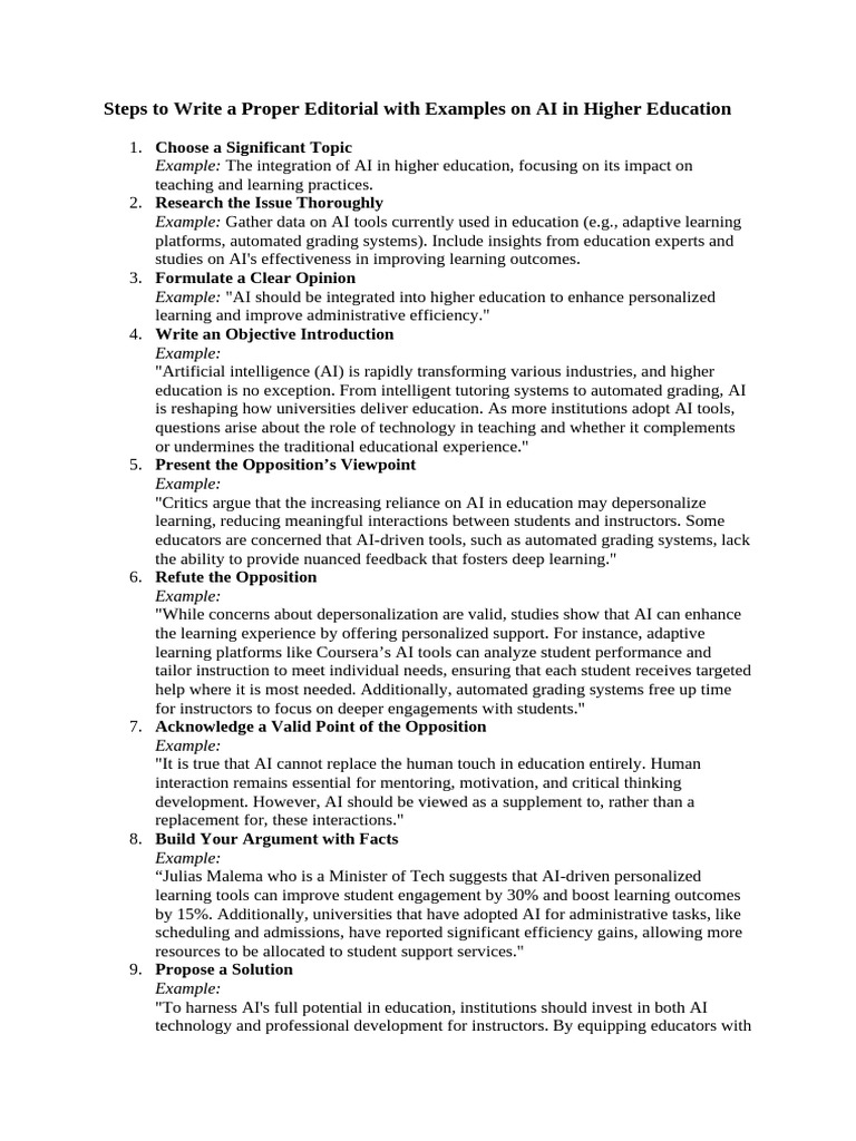 How To Write Editorial 2024-09-04 23 - 07 - 03 | PDF | Artificial ...