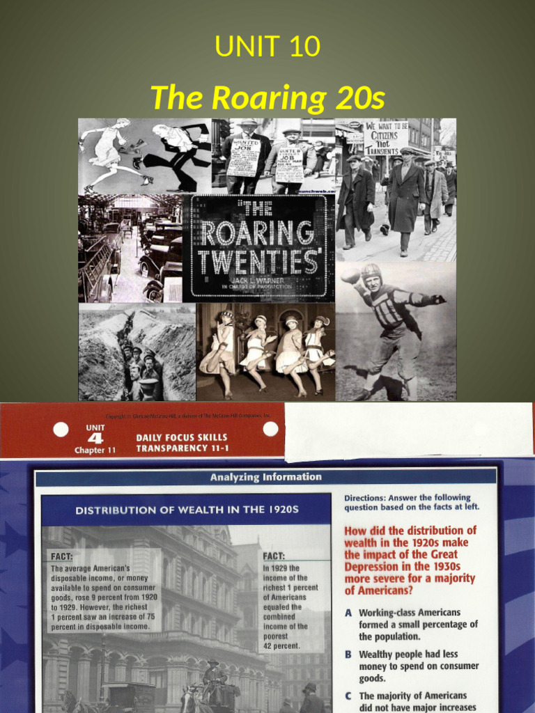 Unit 10 - 1920s and The Great Depression (New) | PDF | New Deal | Stocks