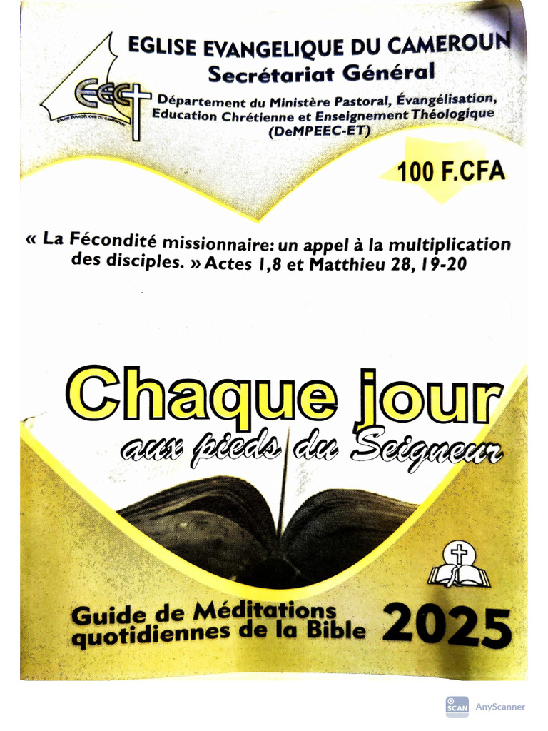 Calendrier Lecture Biblique EEC 2025-1 | PDF