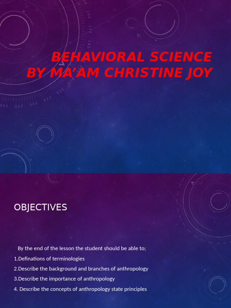 1.INTROD Behavioural Science Orth | PDF | Anthropology | Behavioural Sciences