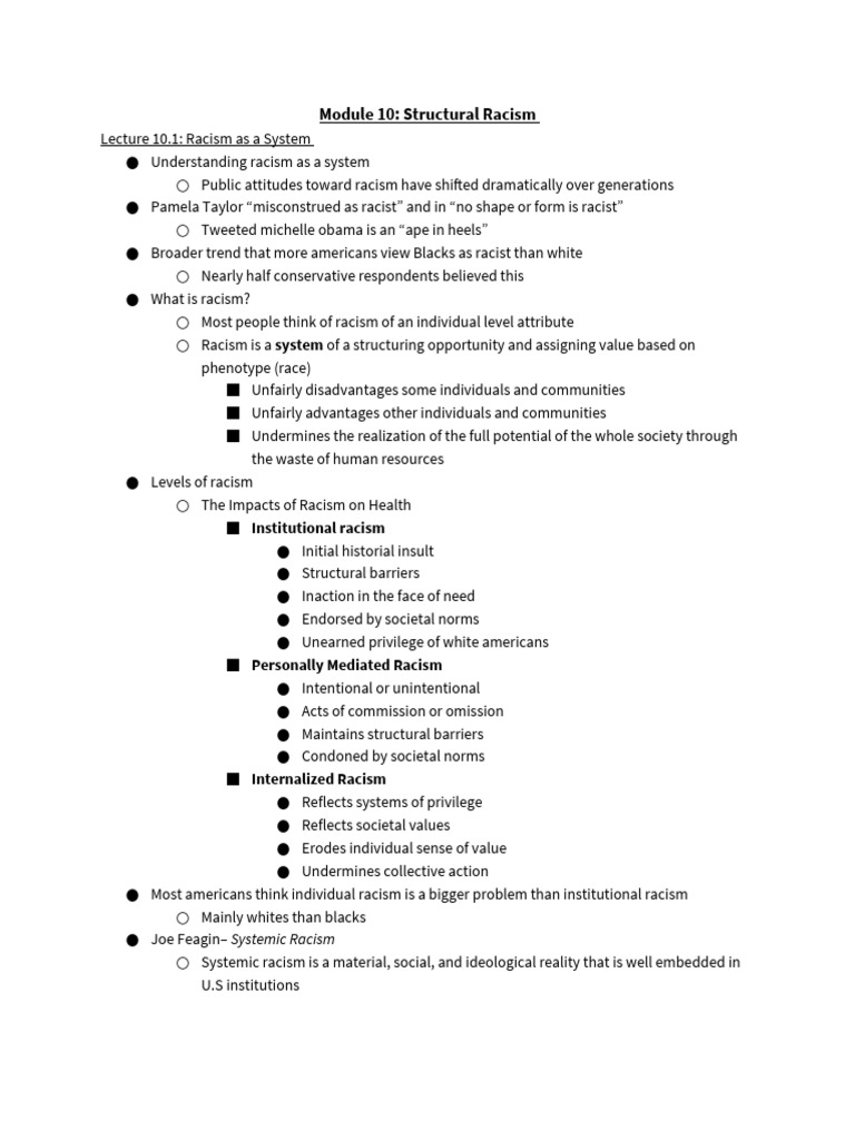 Understanding Structural Racism | PDF | Racial Segregation In The ...
