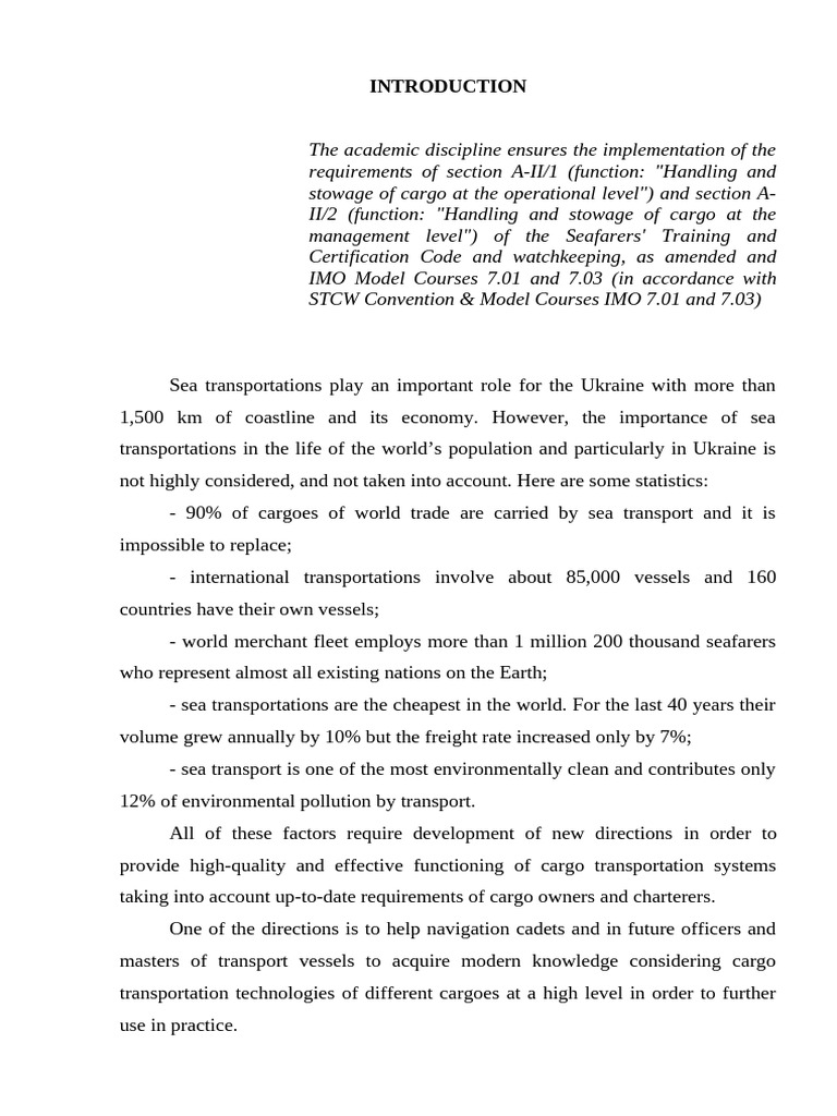 0. Introduction | PDF | Transport | Shipping