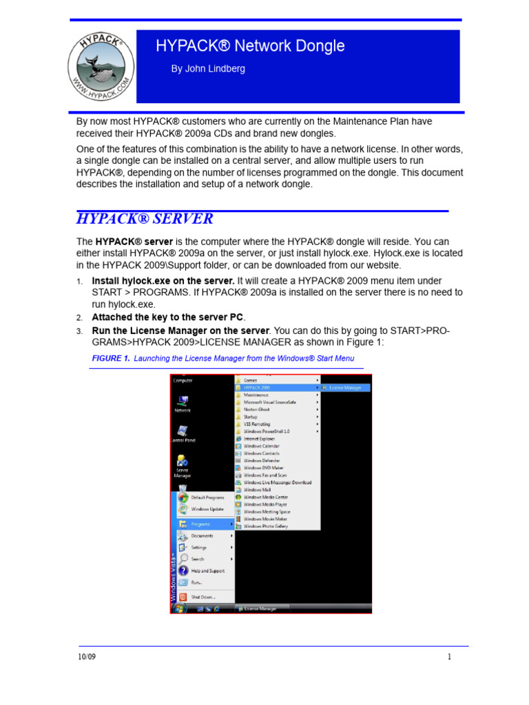 hypack-network-dongle | PDF | Server (Computing) | Computer Networking