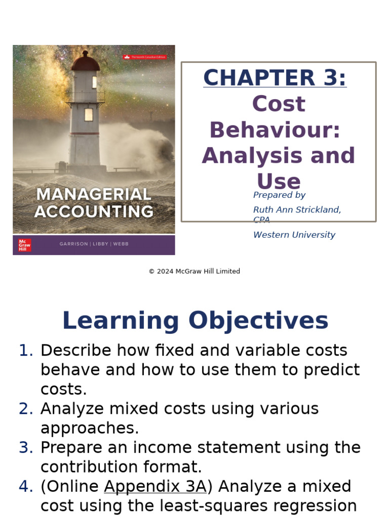 Garrison13ce_PPT_Ch03 | PDF | Regression Analysis | Least Squares