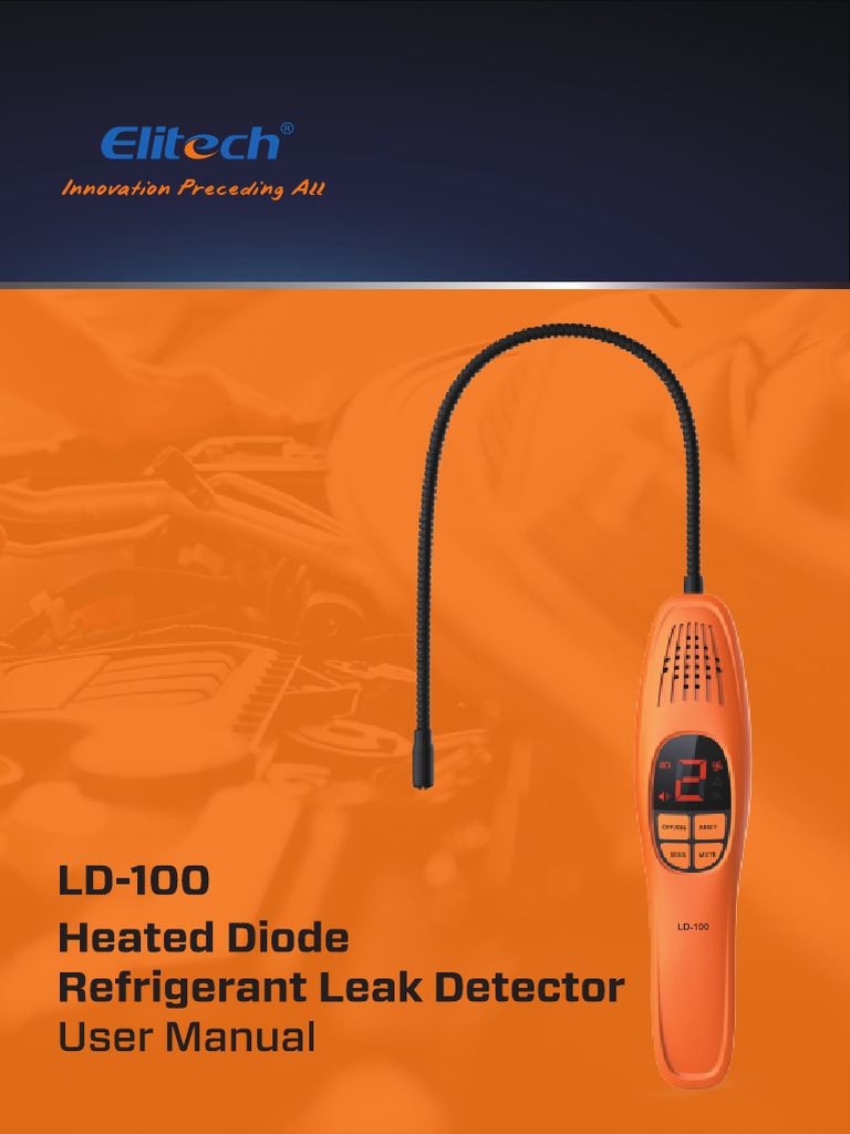 Elitech LD-100 Leak Detector User Manual | PDF
