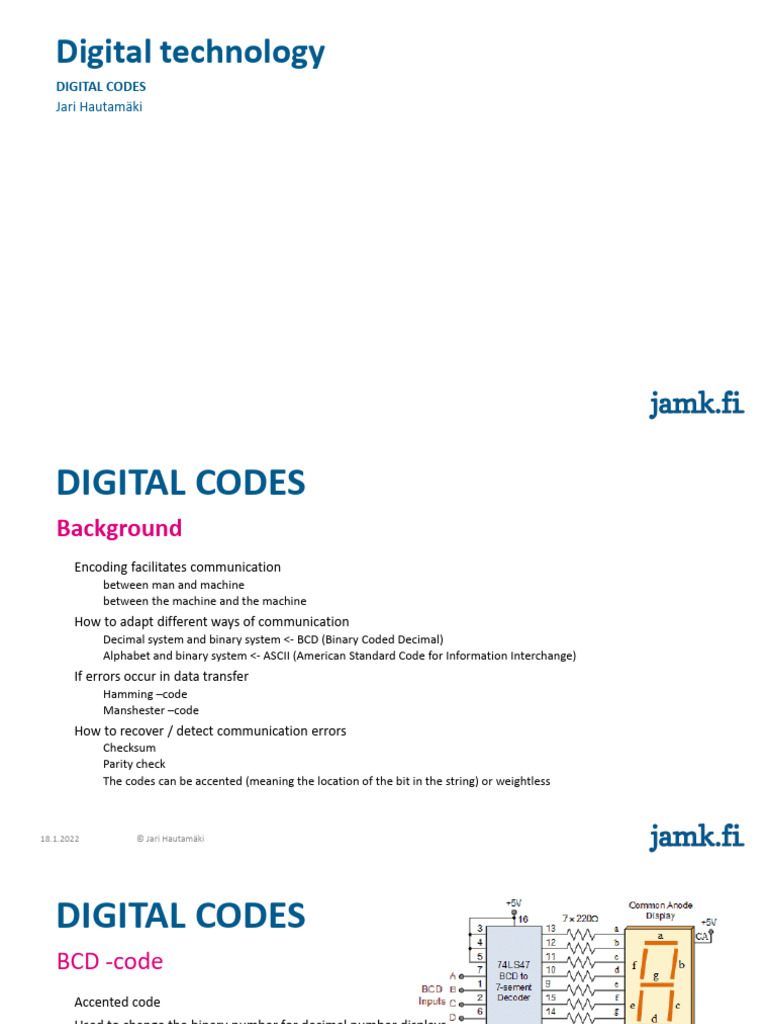 01.Digi_Codes | PDF | Character Encoding | Computing