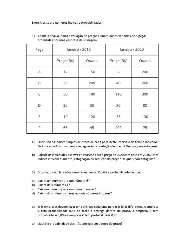 Exercícios extras - mod 2 | PDF | Desvio padrão