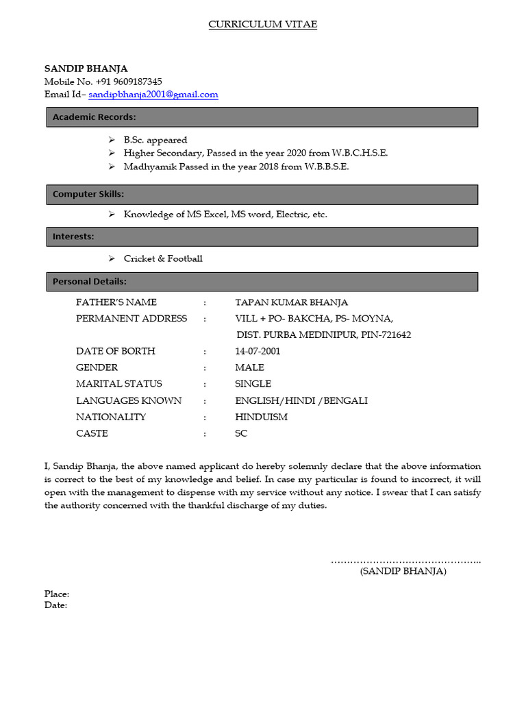 sandip - CV - Copy | PDF
