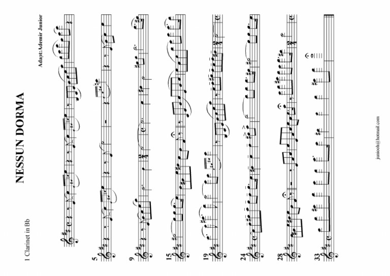 03 - Nessum Dorma - Clarineta 01 | PDF