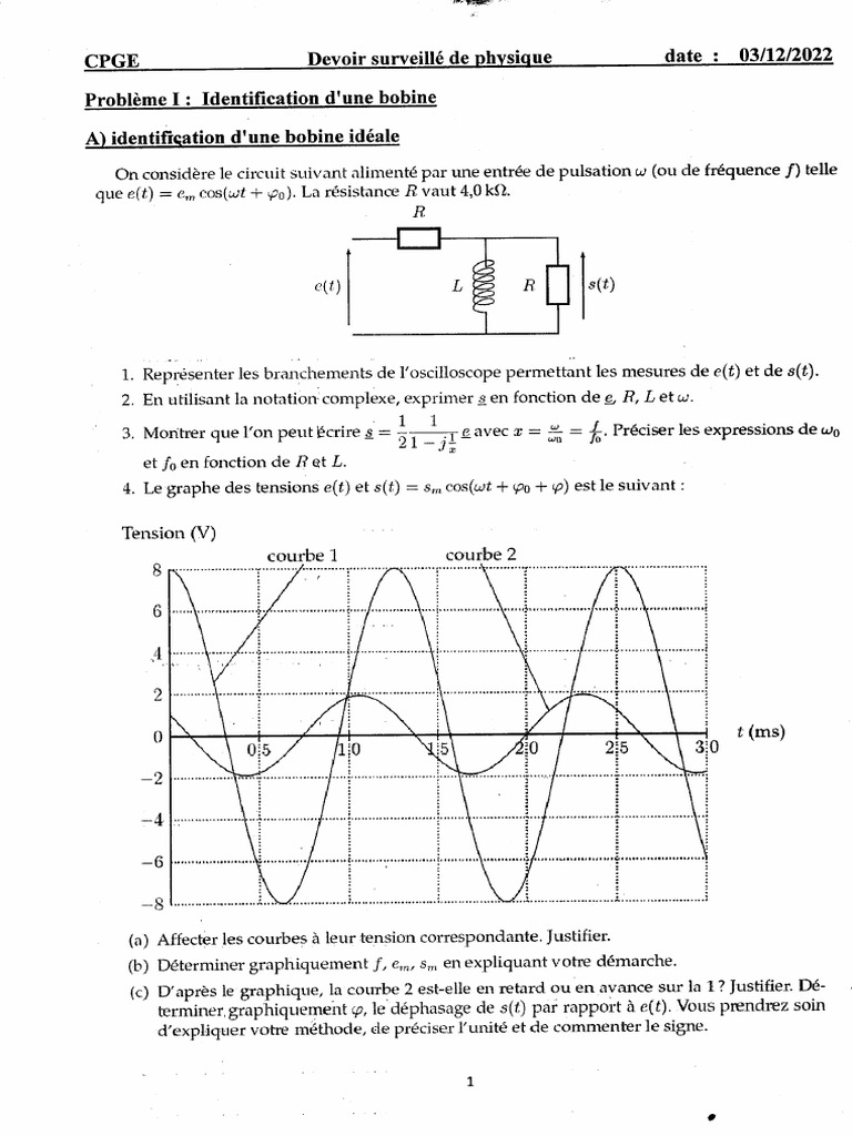 Enoncé +corr Ds2 | PDF